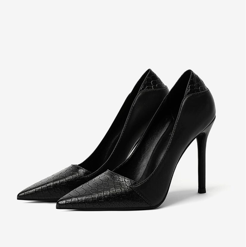 Petite Feet Printed Leather Pointy Heels For Women MS375 - AstarShoes