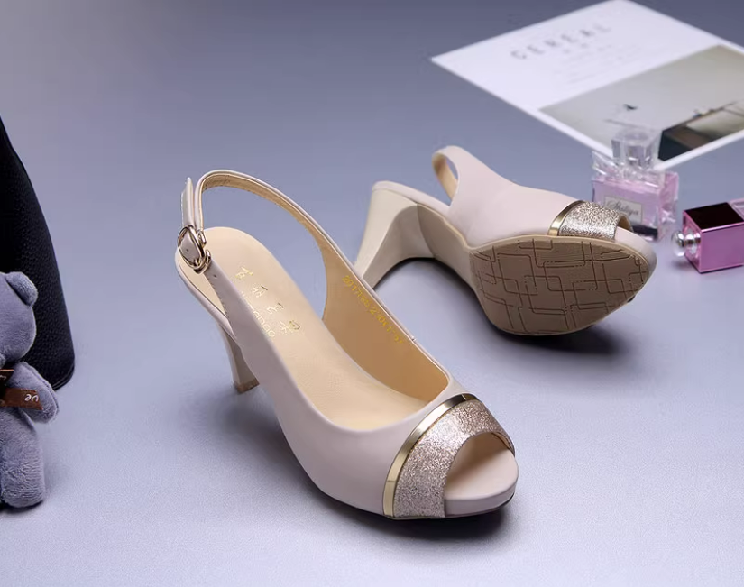 Petite Peep Toe Platform Slingback Shoe TS324 - AstarShoes