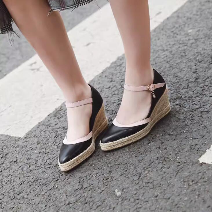 Petite Size 3 Closed Toe Wedge Heels MS115 - AstarShoes