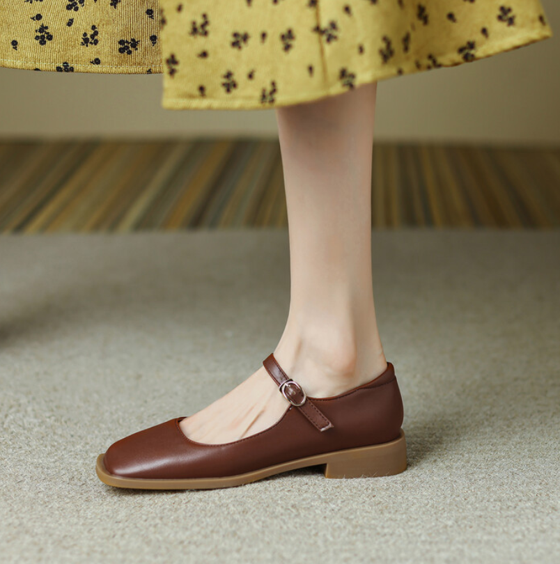 Petite Size 3 Low Heel Mary Jane Shoes TS194 - AstarShoes
