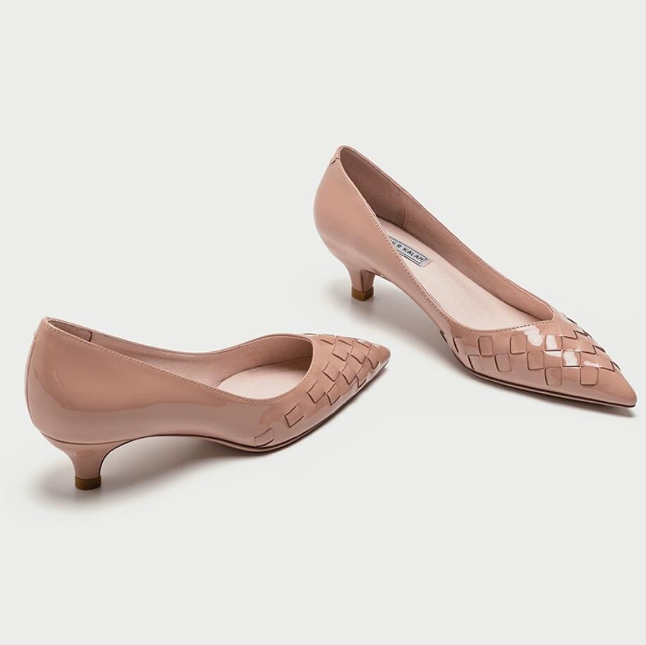 Patent Leather Low Heels For Small Feet Women ANLE20 - AstarShoes