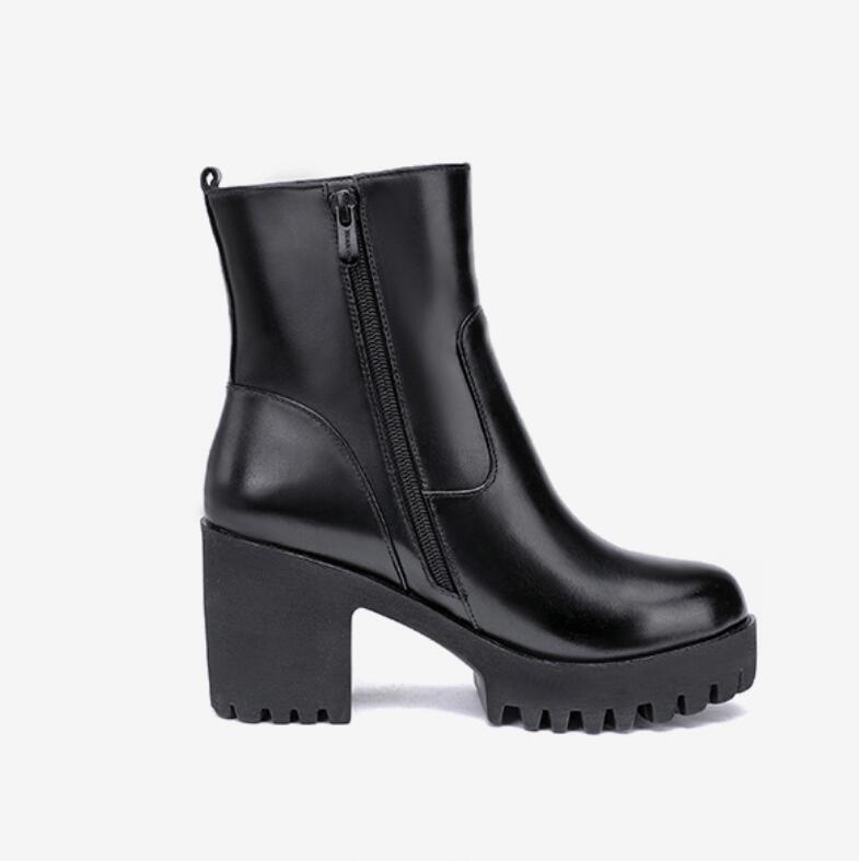 Small Chunky Heel Short Boots LQSW12 - AstarShoes