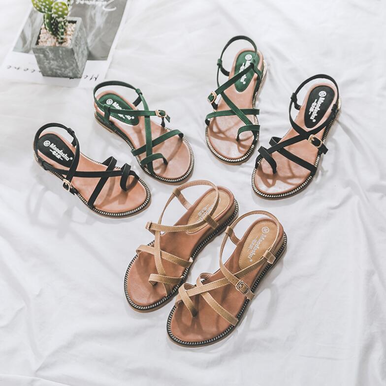 Small Feet Low Wedge Heel Strappy Sandals MS182 - AstarShoes