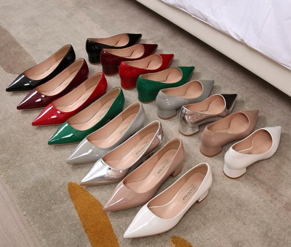 Small Feet Heel Pumps Size US4 Beige Leather For Sale - AstarShoes