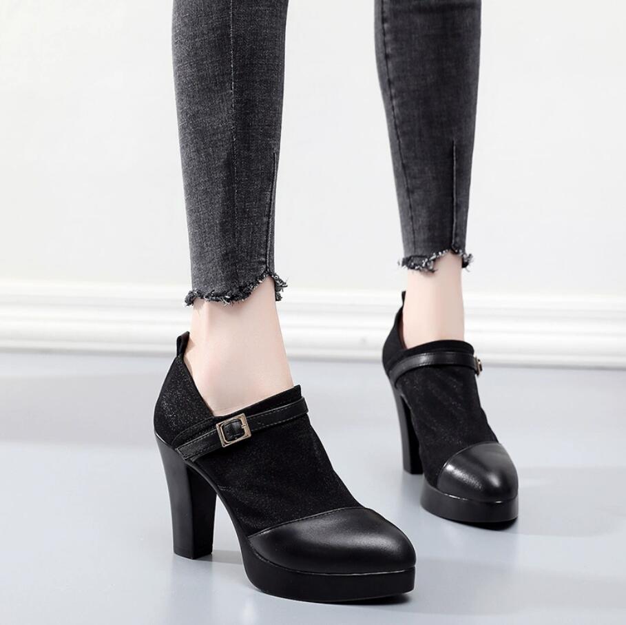 Small Feet Size 2 Platfrom Chunky Heel Booties MS310 - AstarShoes