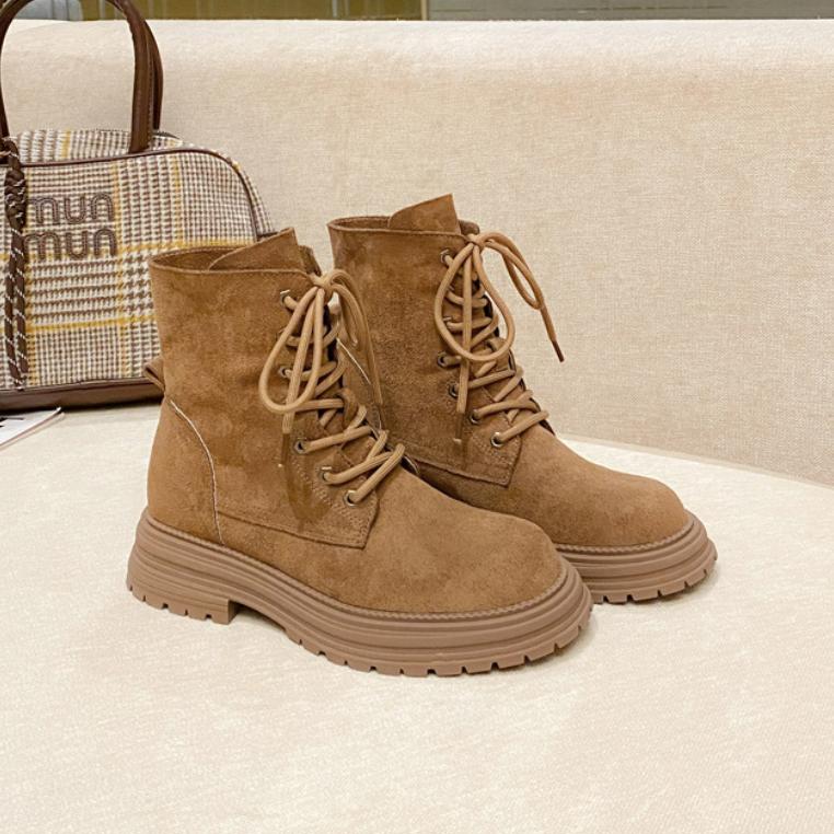 Small Feet Thicksole Lace Up Ankle Boots FS269 - AstarShoes