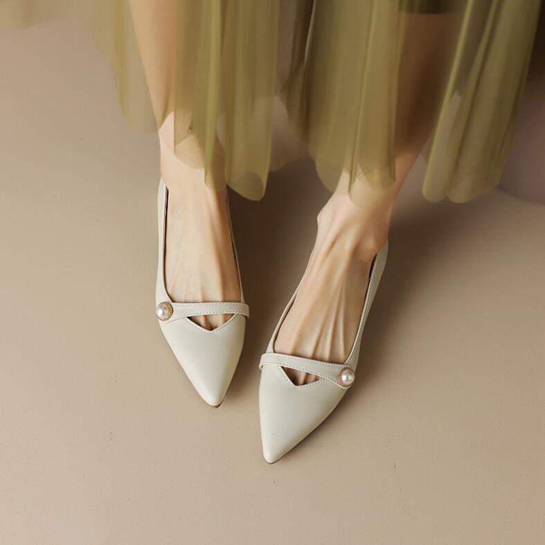 Small Size Block Low Heels For Women MS129 - AstarShoes