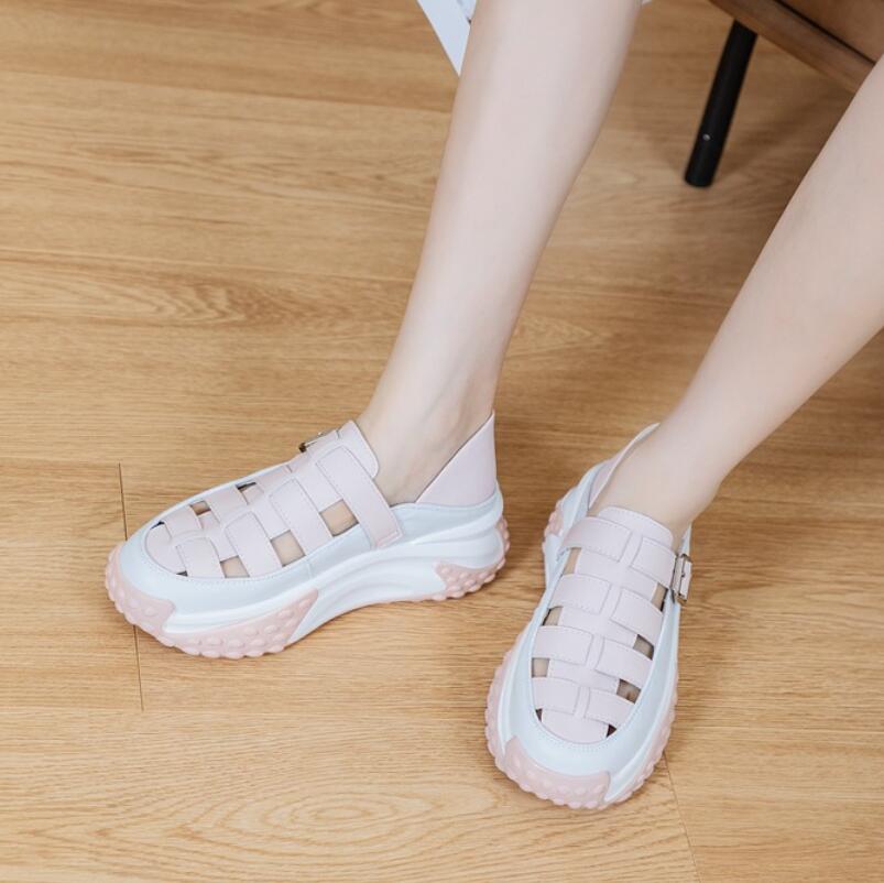 Strappy Leather Casual Shoes For Petite Feet MS95 - AstarShoes