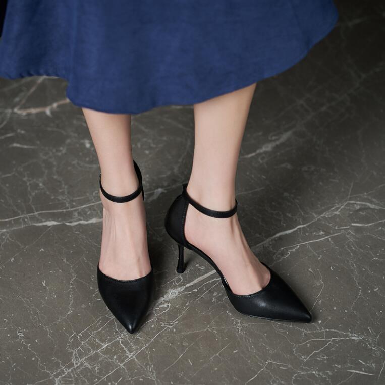 Women's Petite Size Ankle Strap Heels ES123 - AstarShoes