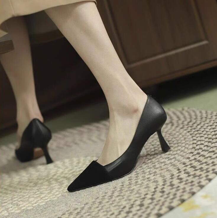 Women's Small Feet Pointy Heels With Toe Cap TS21 - AstarShoes