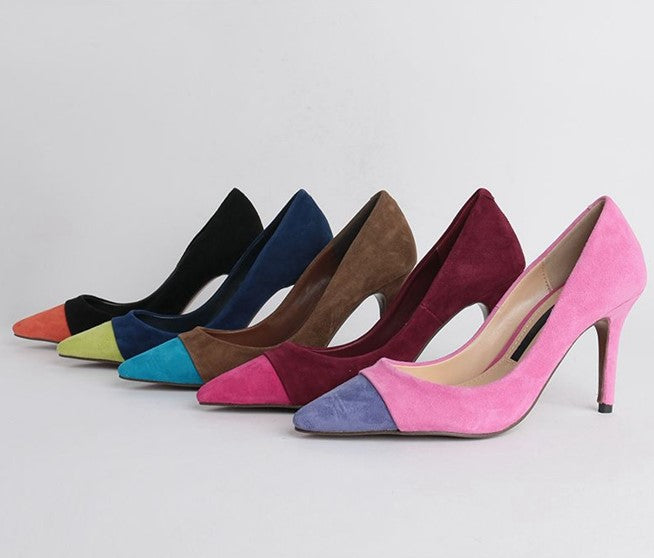 Ladies Small Size Cap Toe Heel Pumps SS62 - AstarShoes