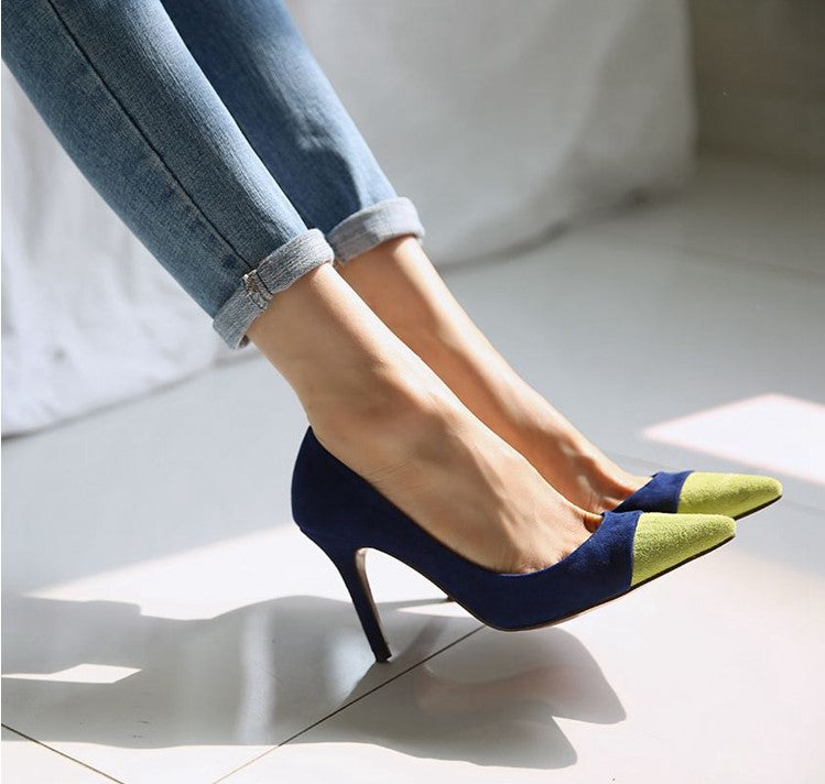Ladies Small Size Cap Toe Heel Pumps SS62 - AstarShoes