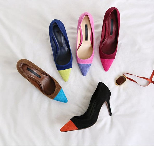 Ladies Small Size Cap Toe Heel Pumps SS62 - AstarShoes