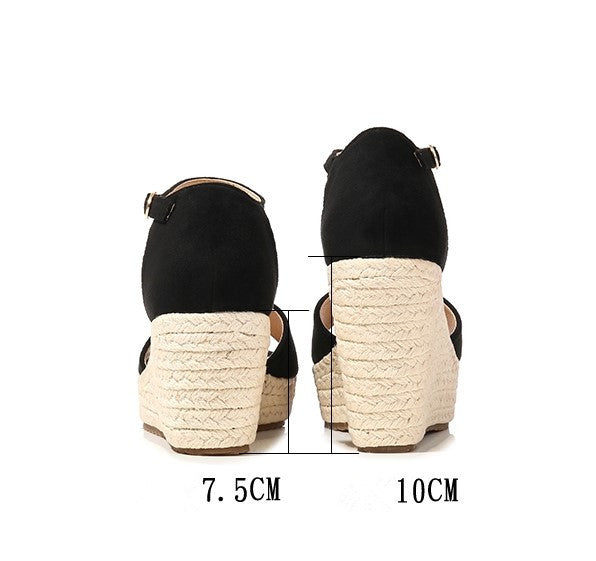 Ladies Small Size Wedge Sandals SS63 - AstarShoes