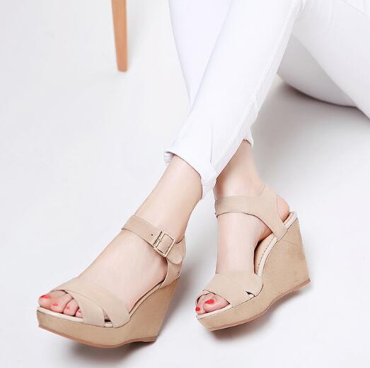 Peep Wedge Sandals For Small Feet BS108 - AstarShoes