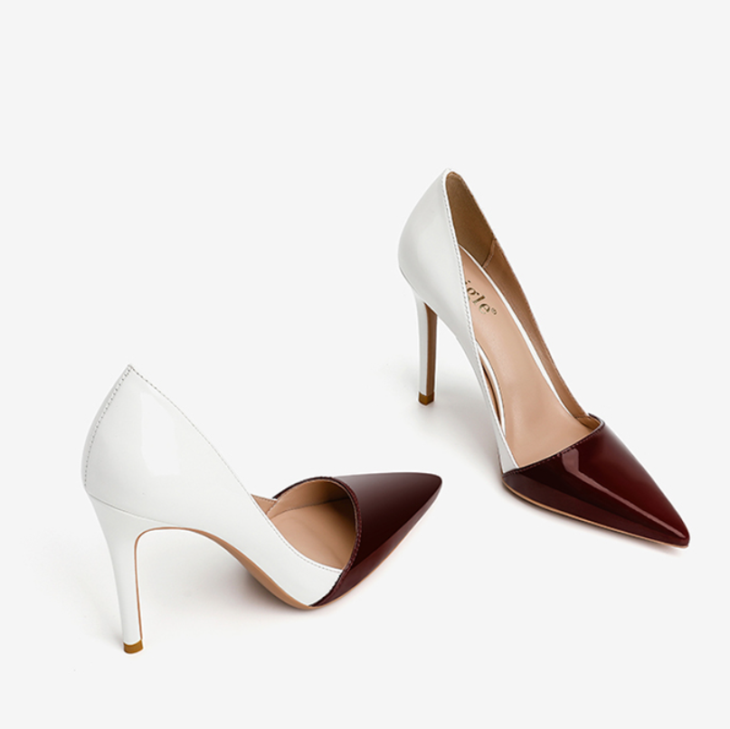 Petite Patent Two Tone Pumps GS258 - AstarShoes
