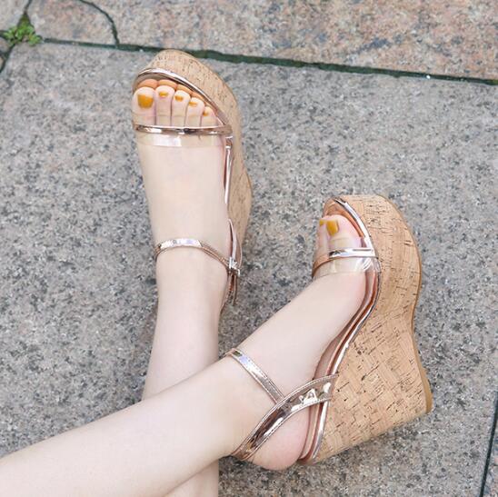 Petite Platform Wedge Heel Sandals BS118 - AstarShoes
