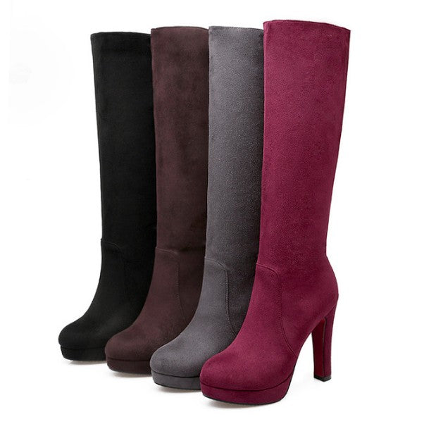 Petite Size Platform High Heel Under Knee Boots AP127 - AstarShoes