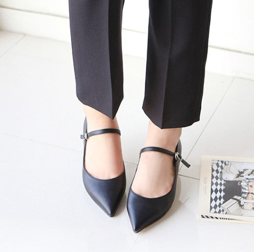 Petite Low Heel Mary Jane Pump Shoes SS162 - AstarShoes