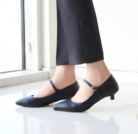 Petite Low Heel Mary Jane Pump Shoes SS162 - AstarShoes