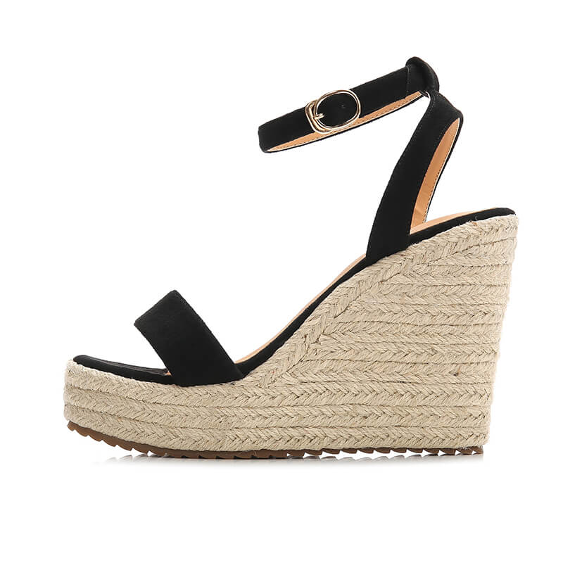 Petite Wedge Heel Platform Strap Sandals Lily - AstarShoes