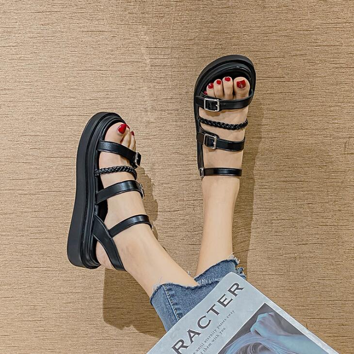 Small Feet Flat Wedge Heel Strappy Sandals GS364 - AstarShoes