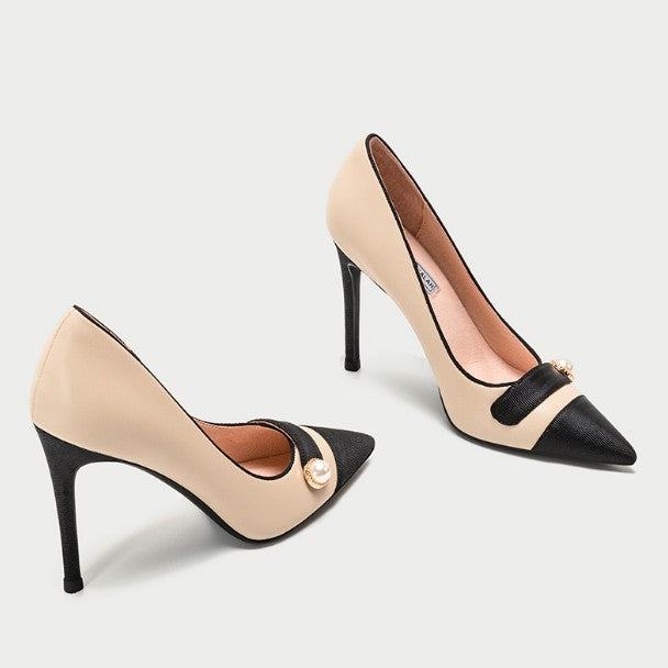 Small Feet Ladies Pointy Leather Heels DS178 - AstarShoes