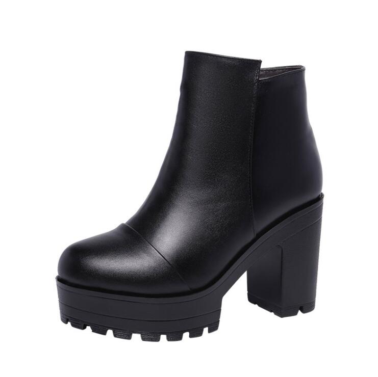 Small Size Chunky Heeled Boots AP32 - AstarShoes