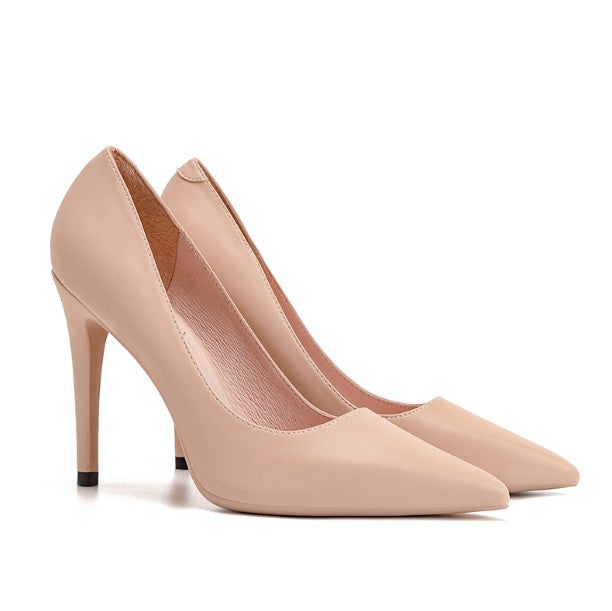 Small Size Leather Heels For Ladies DS97 - AstarShoes