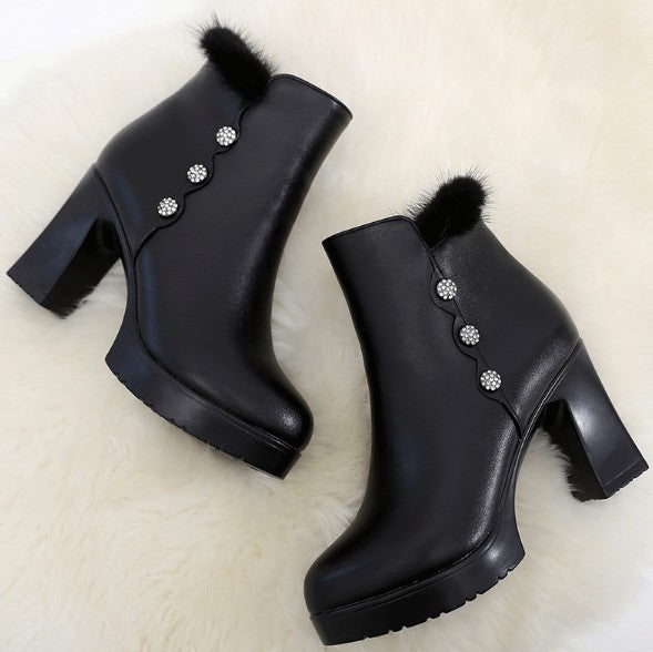Small Size Platform High Heel Boots AP201 - AstarShoes