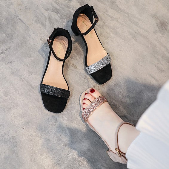 Small Size Block Heel Sandals BS233 - AstarShoes