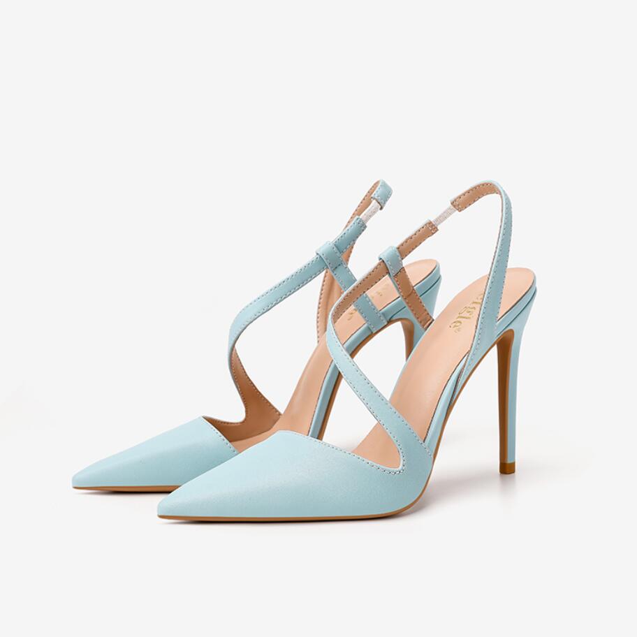 Small Size Slingback Side Empty Heels Shoes GS372 - AstarShoes