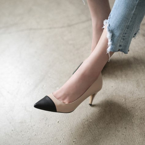 Small Size Heep Pumps With Toe Cap BS37 - AstarShoes