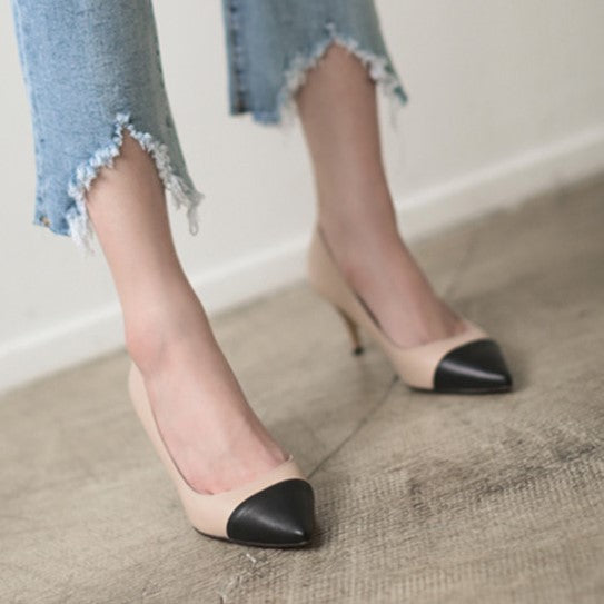 Small Size Heep Pumps With Toe Cap BS37 - AstarShoes