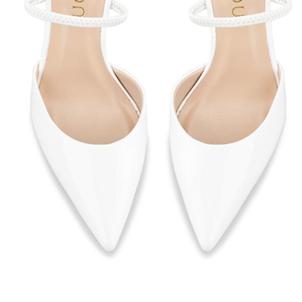 Women's Small Feet Pointy Slip On Patent Heels ES54 - AstarShoes