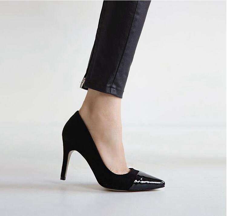 Women's Small Size Two Tone Pointed Dress Heel Pumps SS50 - AstarShoes