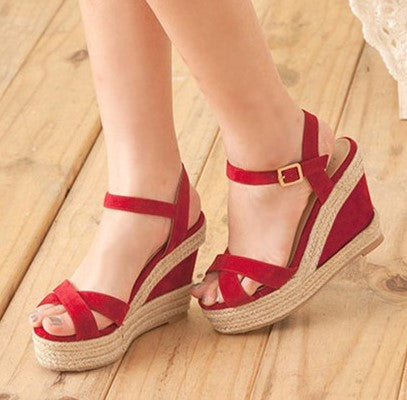 Womens Small Size Wedge High Heels Sandals SS119 - AstarShoes