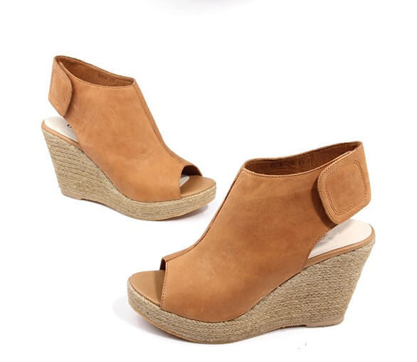 Small Size Peep Wedge Sandals SILVIA - AstarShoes